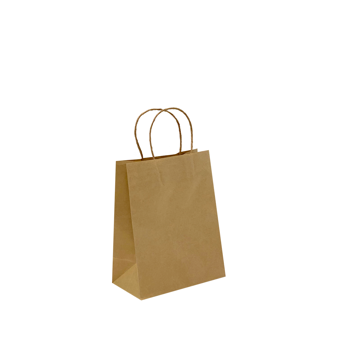 Higher Mini - Brown Kraft Paper Bags pack of 250 - Go Green Paper Bags