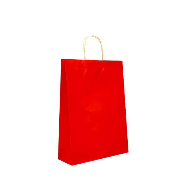 Large - Red Paper Bags pack of 100-250 - Go Green Paper Bags