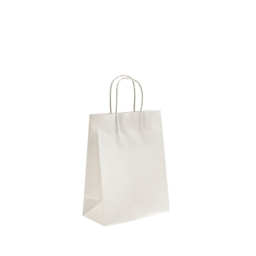 Small - White Paper Bags pack of 250 - Go Green Paper Bags