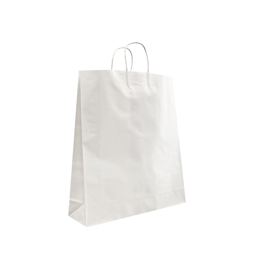 XX Large - White Paper Bags pack of 250 bags - Go Green Paper Bags